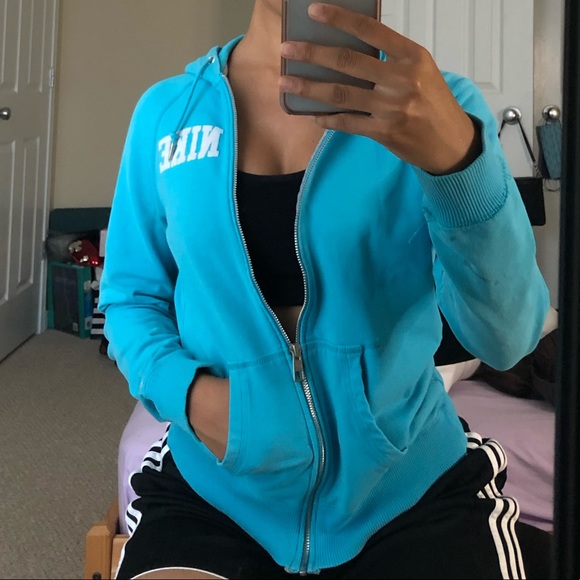 Nike | Sweaters | Adorable Baby Blue Nike Zip Up Great Condition | Poshmark